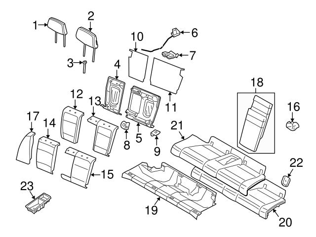 Genuine BMW 52207118674 Seat Belt Receptacle Cover; Left, Right - BMW