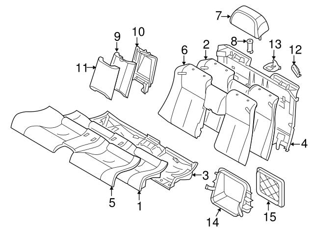 Genuine BMW 52207266502 Seat Cushion Foam - BMW
