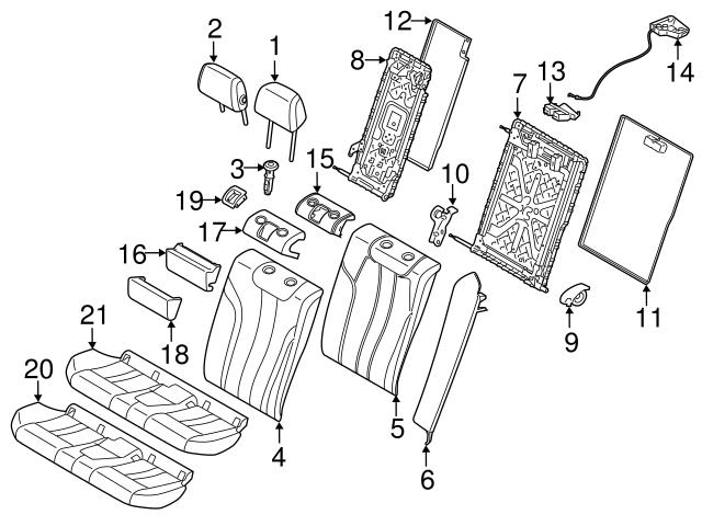 Genuine BMW 52207436792 Folding Seat Latch Release Handle Bezel - BMW