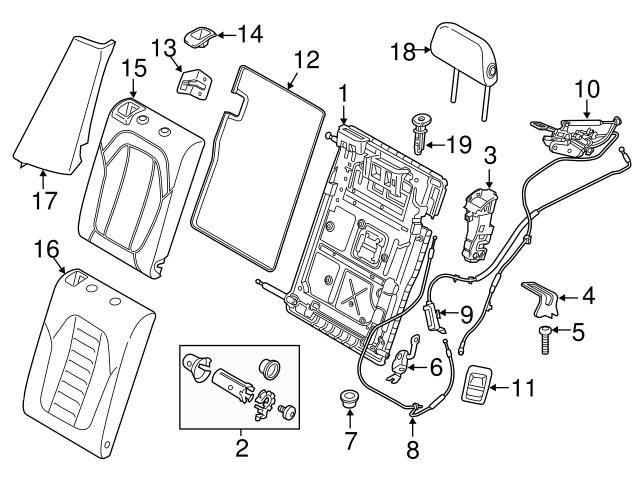 Genuine BMW 52207482057 Folding Seat Latch Release Handle; Left, Right ...