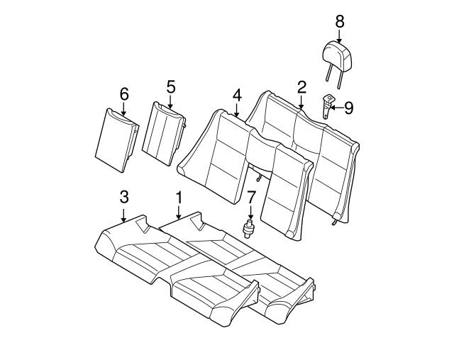 Genuine BMW 52208255032 Headrest; Left, Right - BMW