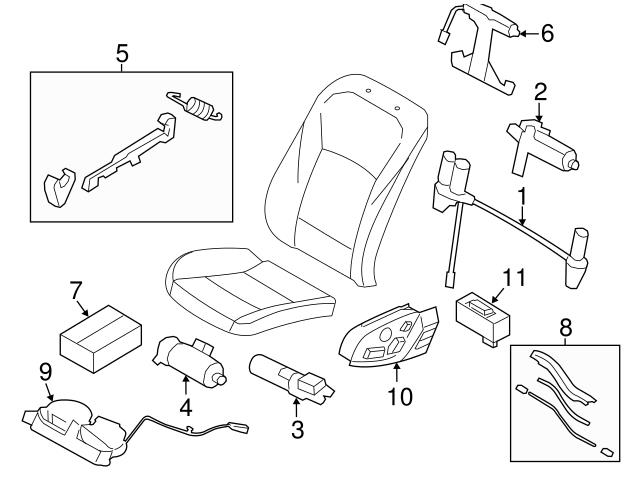 Genuine BMW 52209164295 Temperature Controlled Seat Blower Motor; Left ...