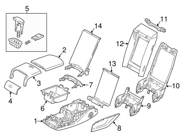 Genuine BMW 52209182437 Arm Rest Base Bracket; Upper - BMW