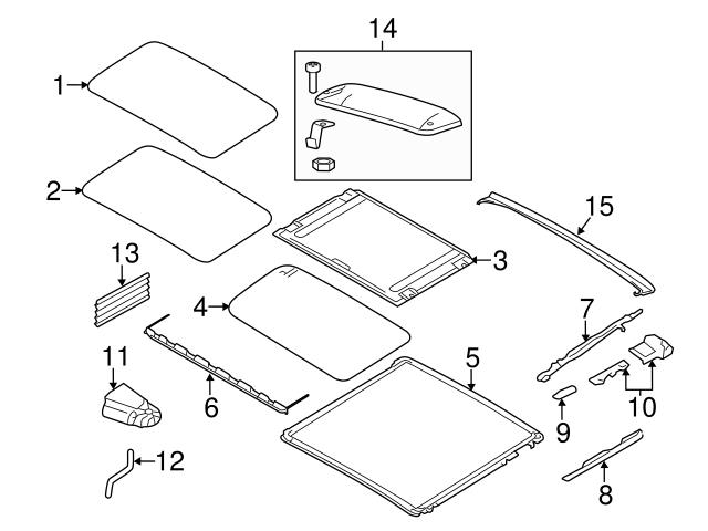 Genuine BMW 54107157446 Sunroof Cover - BMW | 54102997406