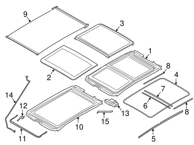 Genuine BMW 54107391798 Sunroof Cover - BMW