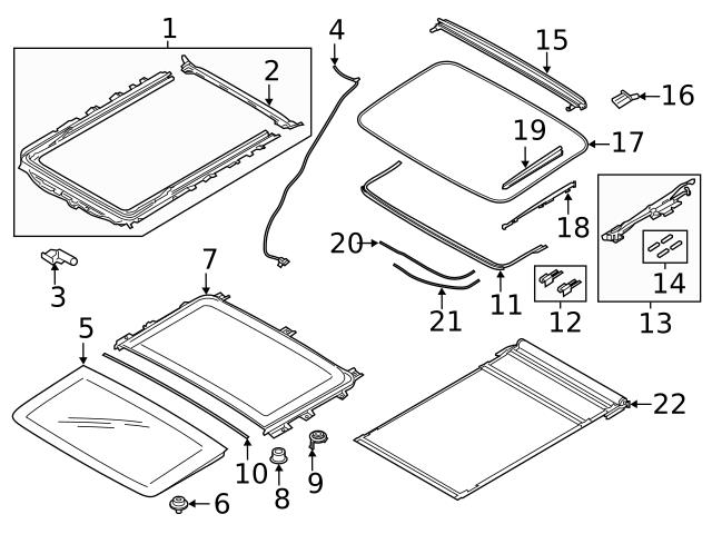 Genuine BMW 54107474471 Sunroof Deflector Hinge - BMW