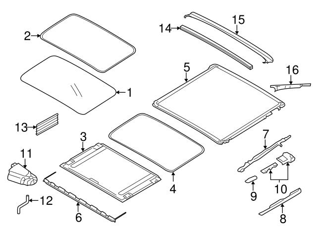Genuine BMW 54127129878 Sunroof Opening Trim - BMW