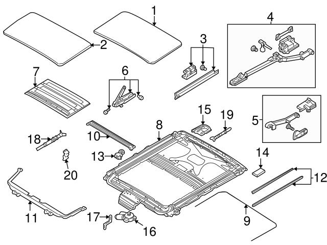 Genuine BMW 54128185757 Sunroof Seal - BMW