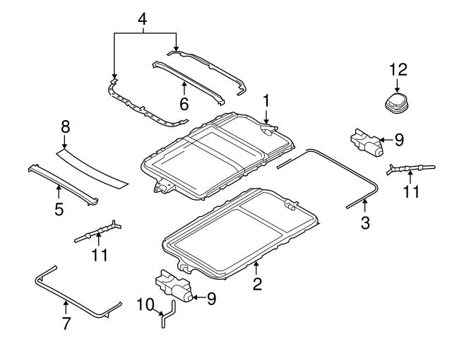Genuine BMW 54137154292 Sunroof Drip Rail Seal - BMW