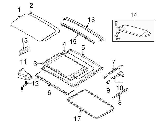 Genuine BMW 54137157374 Sunroof Glass Seal - BMW