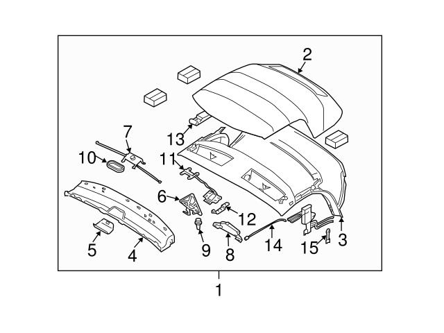 Genuine BMW 54317043879 Convertible Top Lock Pad - BMW