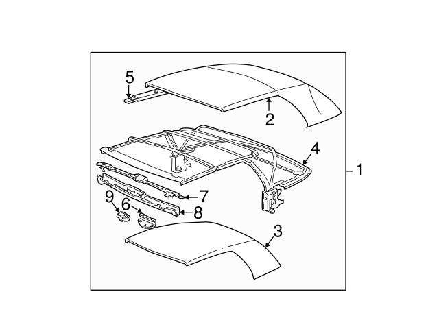 Genuine BMW 54318229819 Convertible Top Latch - BMW