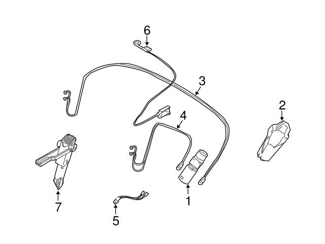 Genuine BMW 54347122951 Convertible Top Wiring Harness - BMW