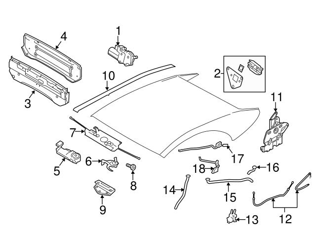 Genuine BMW 54347248377 Convertible Top Transmission; Rear, Upper - BMW