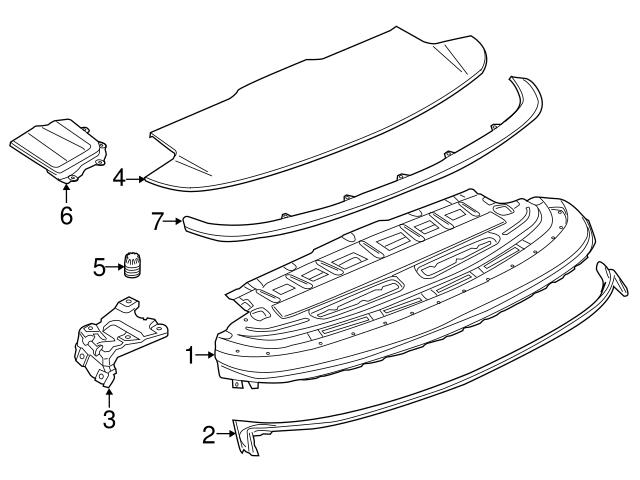 Genuine BMW 54377174545 Convertible Top Stowage Compartment Lid ...