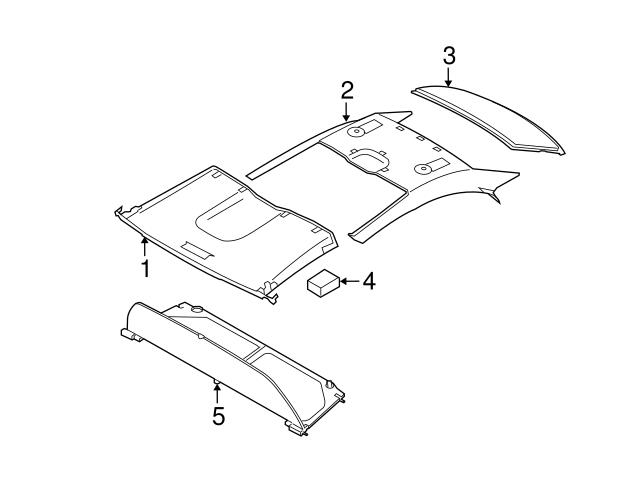 Genuine BMW 54377175575 Headliner Clip; Center - BMW