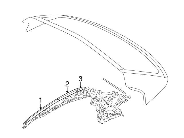 Genuine BMW 54377184027 Convertible Top Mounting Plate; Left Front ...