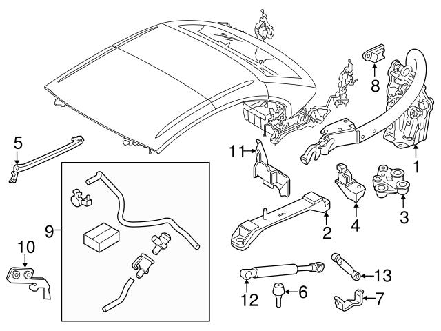 Genuine BMW 54377187745 Convertible Top Stowage Compartment Drain Hose ...