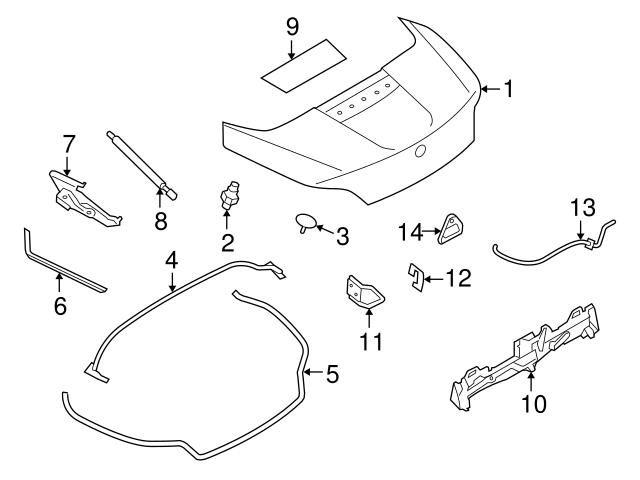 Genuine BMW 54377497733 Deck Lid Hinge; Left, Right - BMW | 41007191275 ...