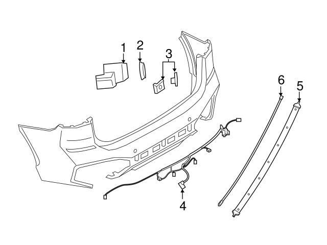 Genuine BMW 61126821875 Parking Aid System Wiring Harness - BMW