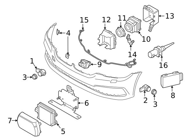 Genuine BMW 61126991536 Parking Aid System Wiring Harness - BMW