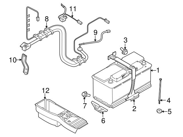 Genuine BMW 61129154713 Positive Battery Junction Block Cable; Front - BMW