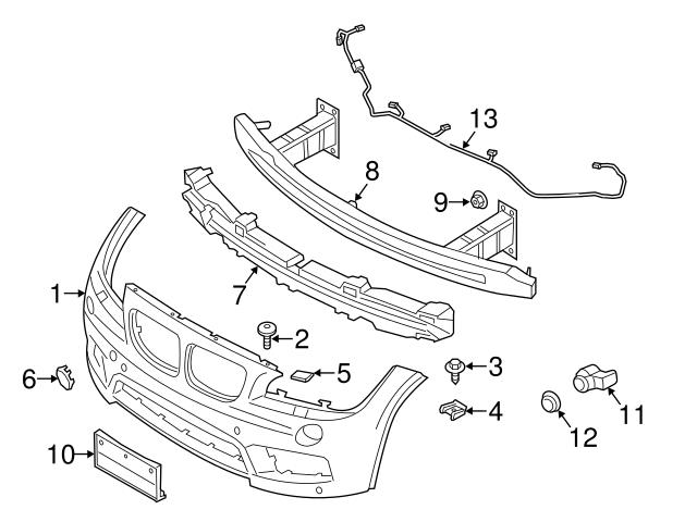 Genuine BMW 61129236520 Parking Aid System Wiring Harness - BMW ...
