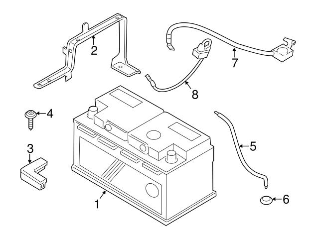 Genuine BMW 61129283787 Positive Battery Junction Block Cable - BMW ...