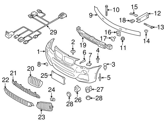 Genuine BMW 61129335481 Parking Aid System Wiring Harness - BMW