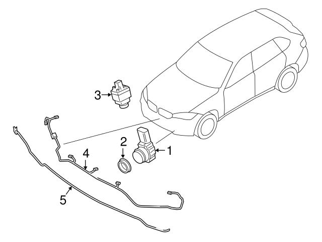 Genuine BMW 61129351005 Parking Aid System Wiring Harness - BMW