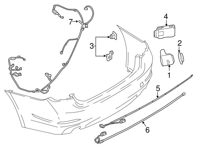 Genuine BMW 61129364201 Parking Aid System Wiring Harness - BMW