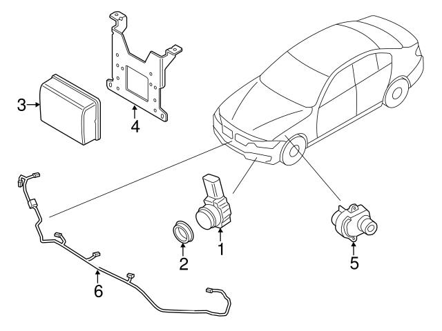 Genuine BMW 61129365043 Parking Aid System Wiring Harness - BMW