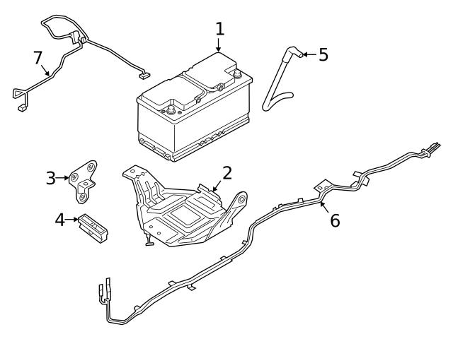 Genuine BMW 61129388633 Positive Battery Junction Block Cable - BMW ...