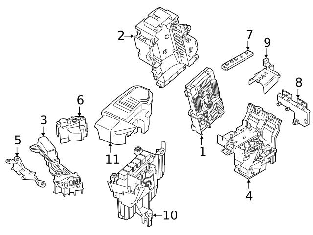 Genuine BMW 61146841702 Junction Block; Rear - BMW