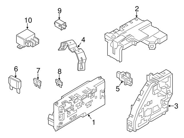 Genuine BMW 61149234421 Fuse and Relay Center Bracket; Front - BMW