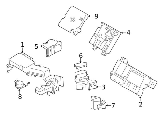 Genuine BMW 61149339834 Positive Battery Cable Junction Block; Front - BMW
