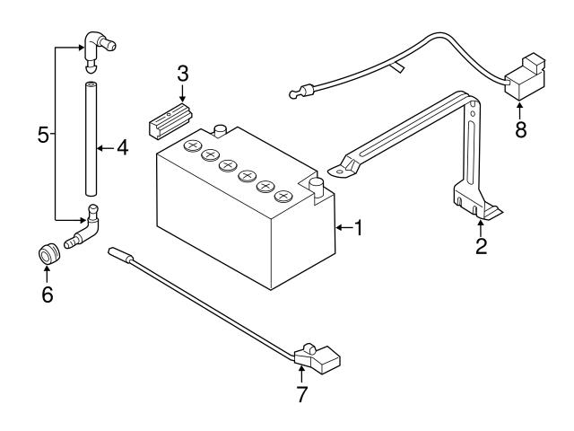 Genuine BMW 61217609962 Battery Hold Down - BMW