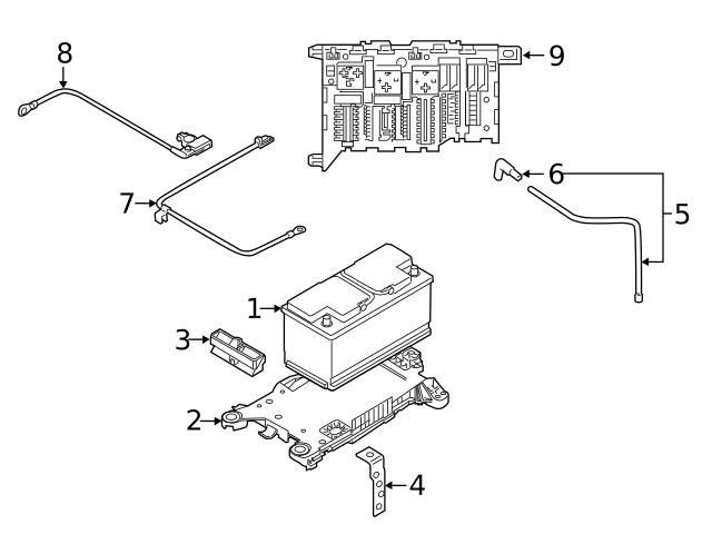 Genuine BMW 61217641797 Battery Tray - BMW