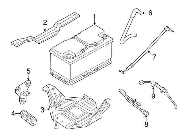 Genuine BMW 61218736083 Battery Cable; Rear - BMW | 61216802304 ...
