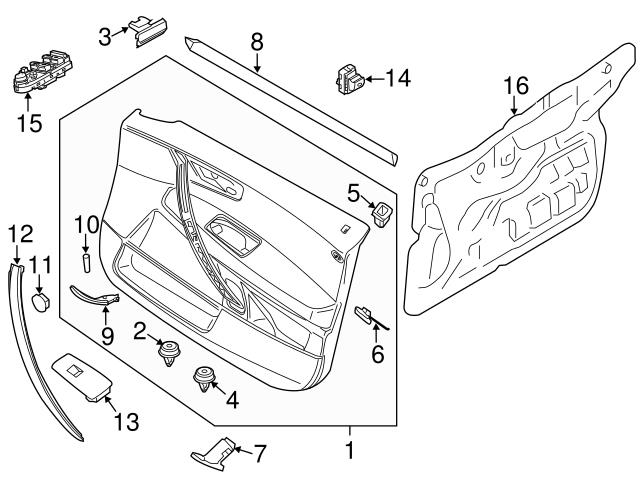 Genuine BMW 61313414352 Power Window Switch; Left - BMW | 61313413428