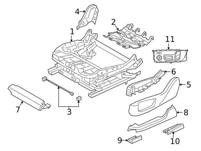 Genuine BMW 61316801484 Power Seat Switch; Right - BMW