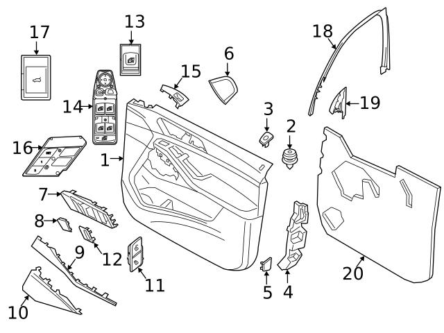 Genuine BMW 61316847099 Power Window Switch; Left - BMW