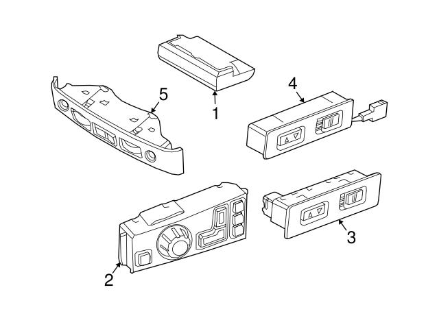 Genuine BMW 61316918415 Power Seat Switch; Rear Left - BMW