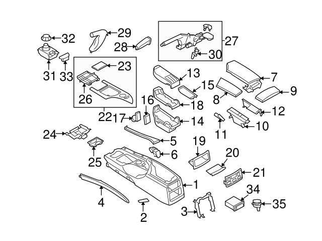 Genuine BMW 61316928204 Parking Brake Lever Cover - BMW