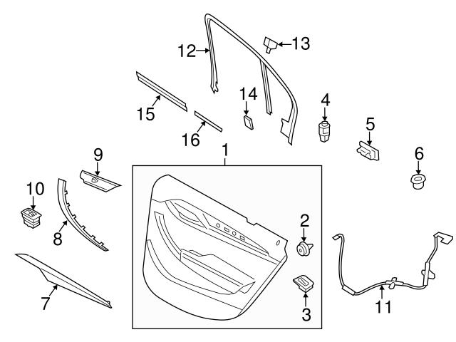 Genuine BMW 61316935534 Power Window Switch; Right - BMW