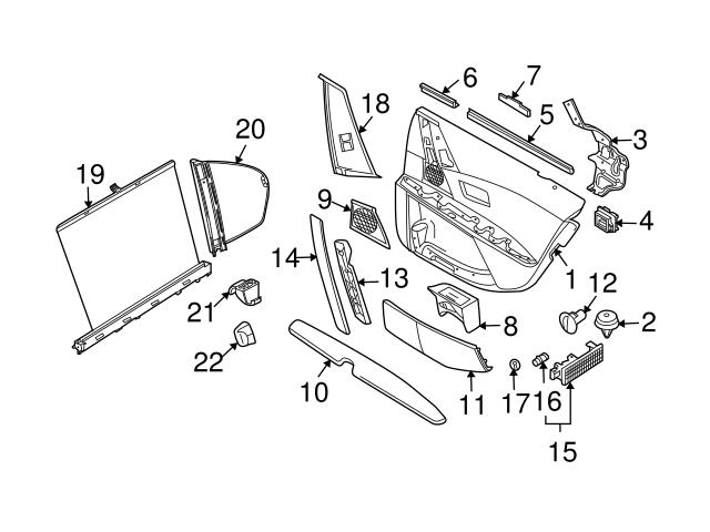 Genuine BMW 61316951967 Power Window Switch; Right - BMW | 61316927666 ...