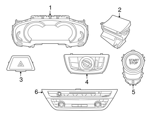 Genuine BMW 61316993046 Hazard Warning Switch - BMW | 61319296076