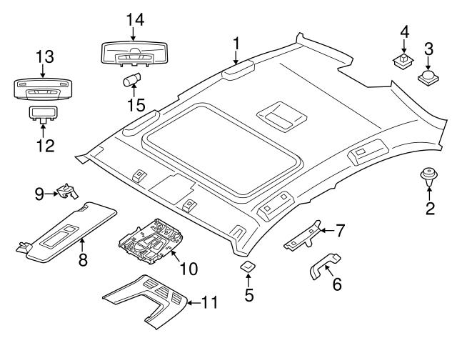Genuine BMW 61316999744 Overhead Console - BMW | 61316826924 ...