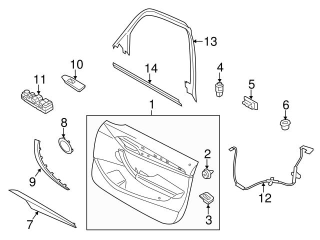 Genuine BMW 61319216048 Power Window Switch; Left - BMW
