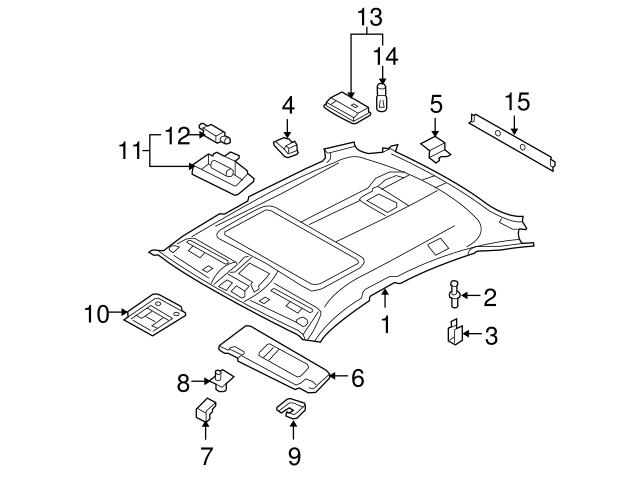 Genuine BMW 61319225947 Overhead Console; Front - BMW | 61319129598 ...
